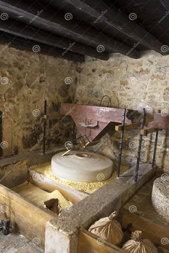 Inside the Old Wheat Mill on Krka River Stock Image - Image of ...