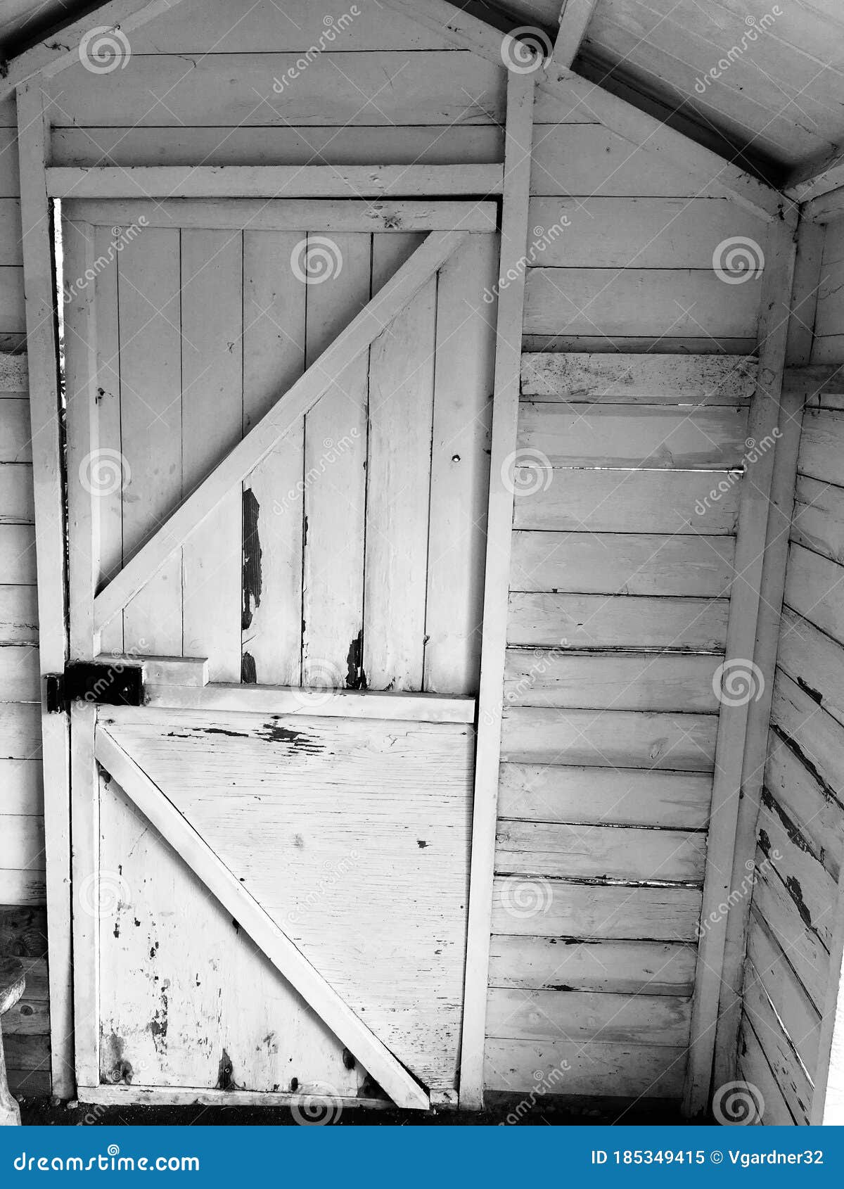 Inside of an Old Wooden Shed Stock Image - Image of panelled, wooden ...