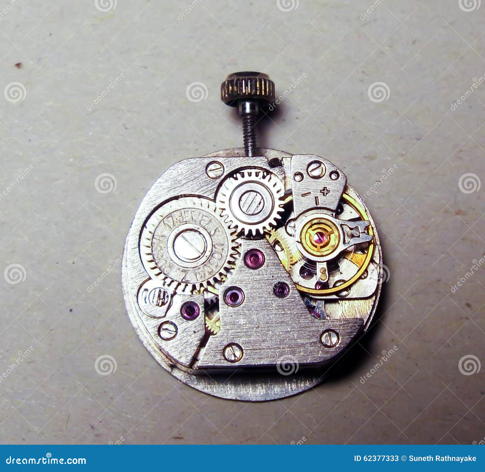 Inside of old Wristwatch stock image. Image of knob, rotate - 62377333