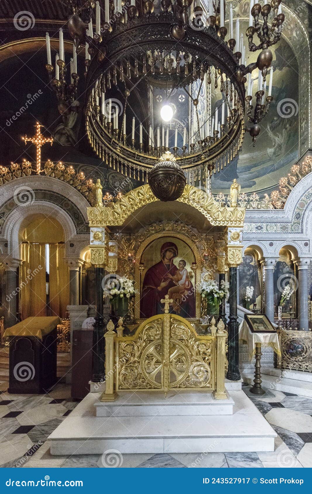 Inside of One of the Historic Churches of Kyiv Ukraine Stock Image ...