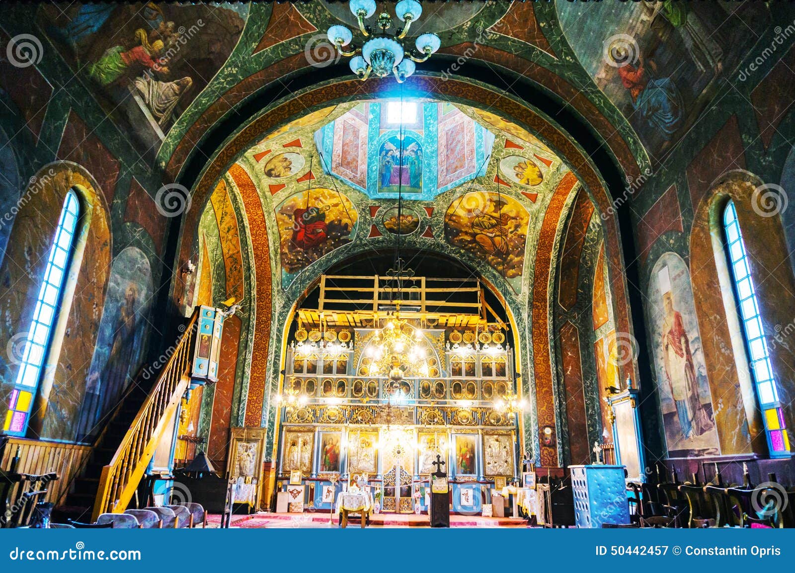 Inside an orthodox church stock image. Image of altar - 50442457