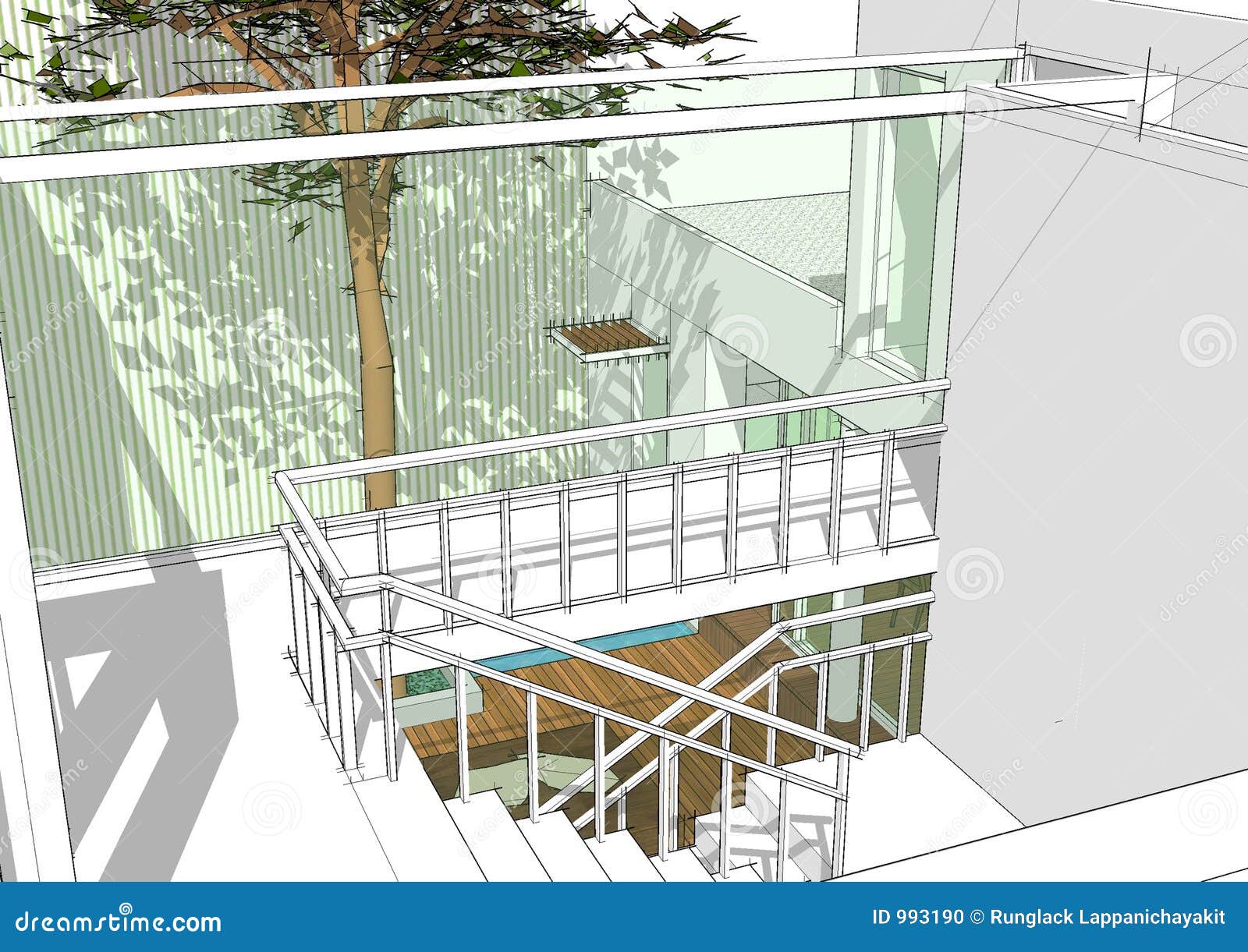 Inside Out stock illustration. Illustration of shadow, architecture ...