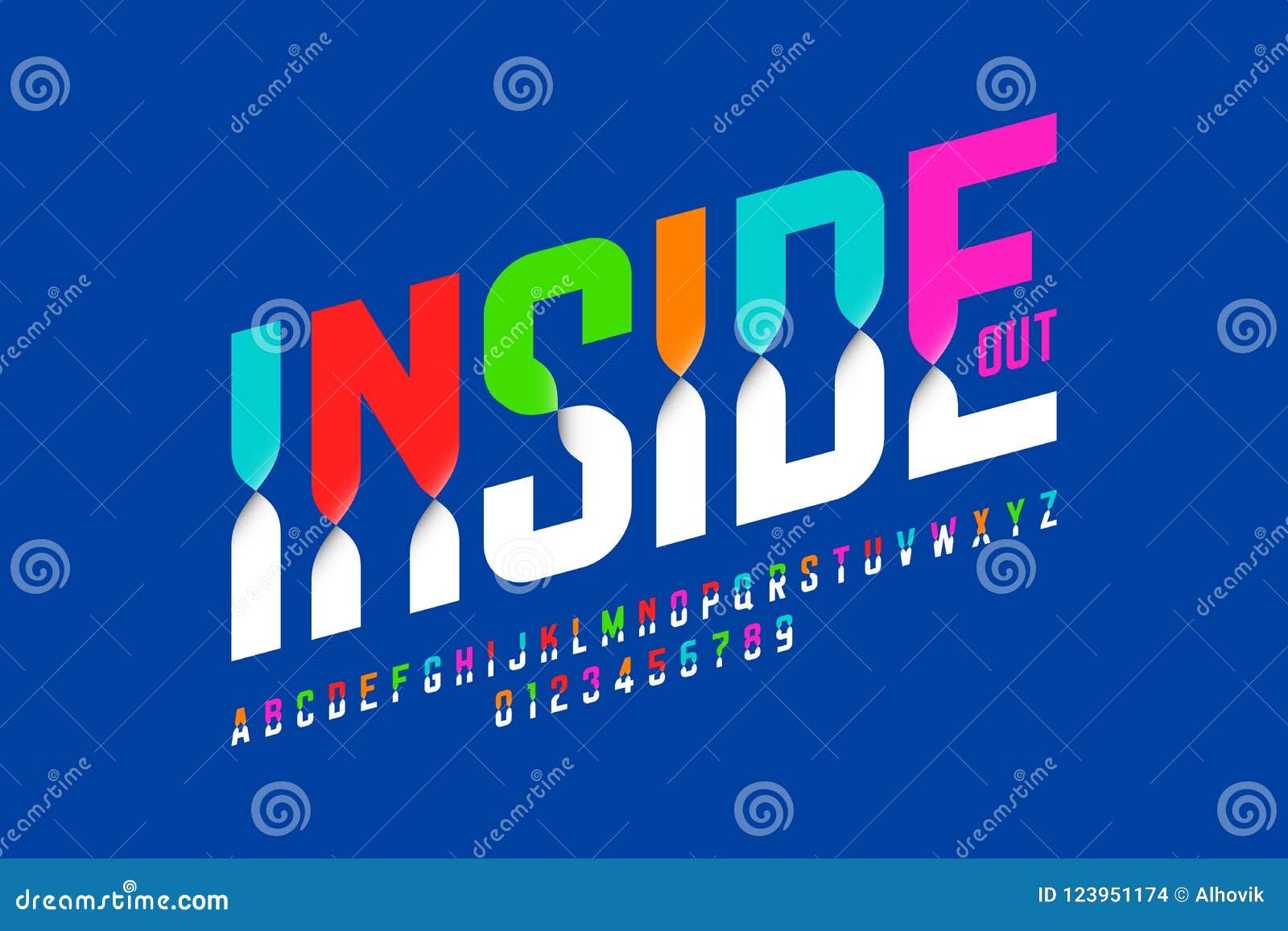 Inside Out Font. Vector Alphabet | CartoonDealer.com #130968519