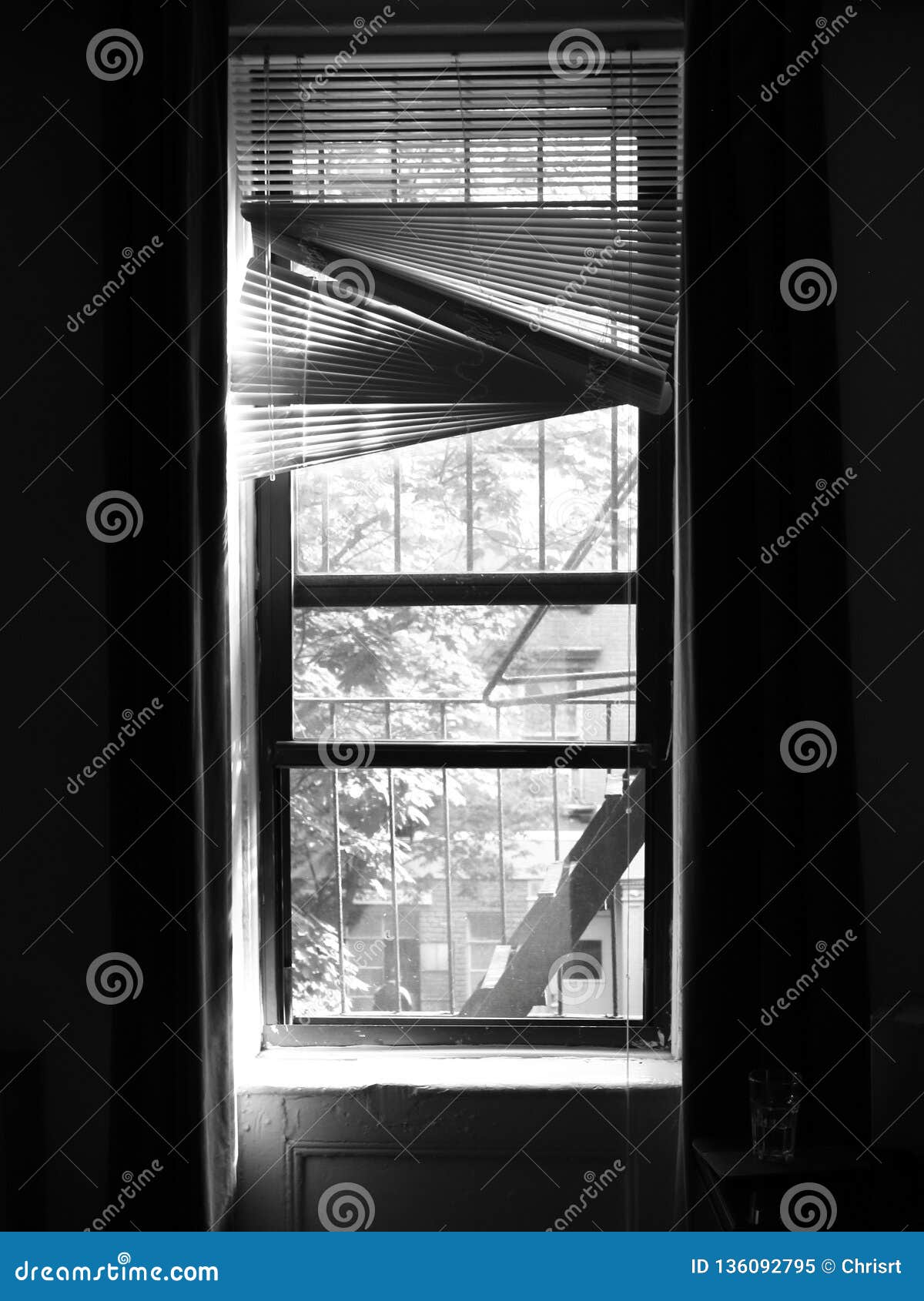 Inside Out Window in New York Apartment Stock Image - Image of modern ...