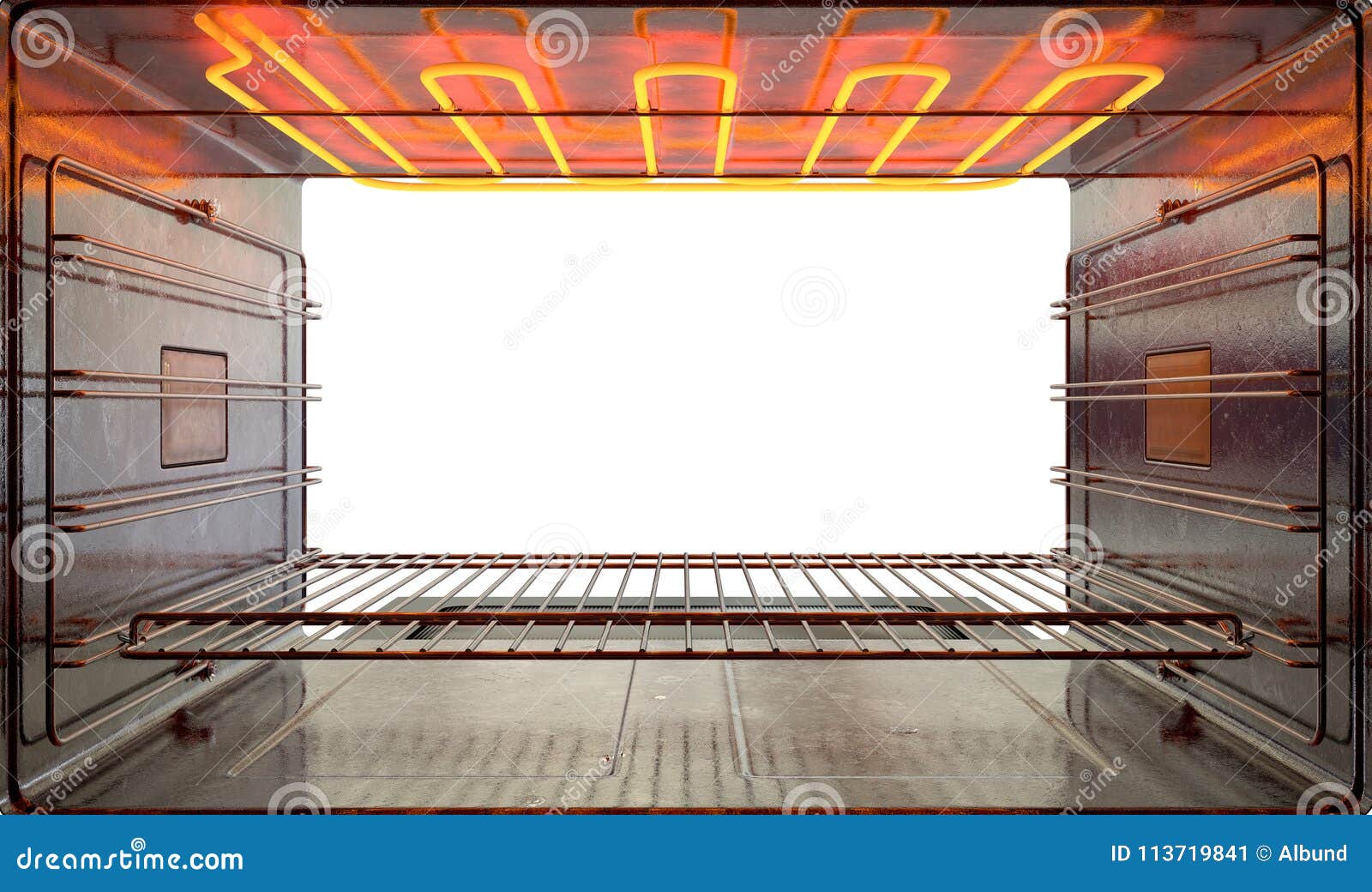 Inside the oven stock illustration. Illustration of oven - 113719841