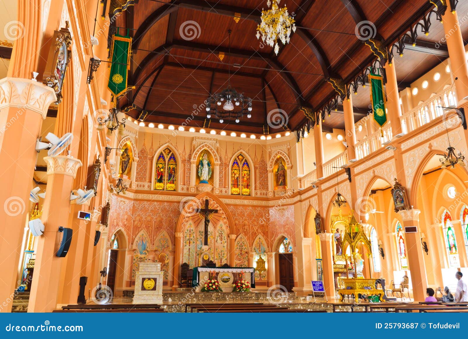 Inside of Over 100 Years Old Church. Editorial Photography - Image of ...