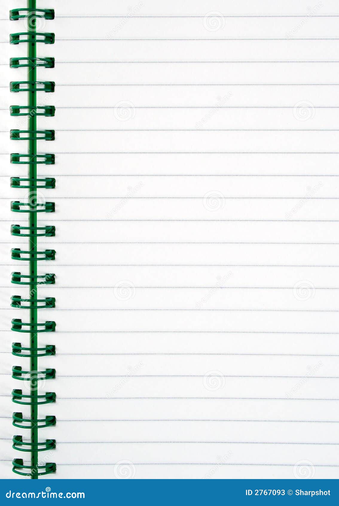 An Inside Page of a Notepad. Stock Image - Image of notepad, note: 2767093