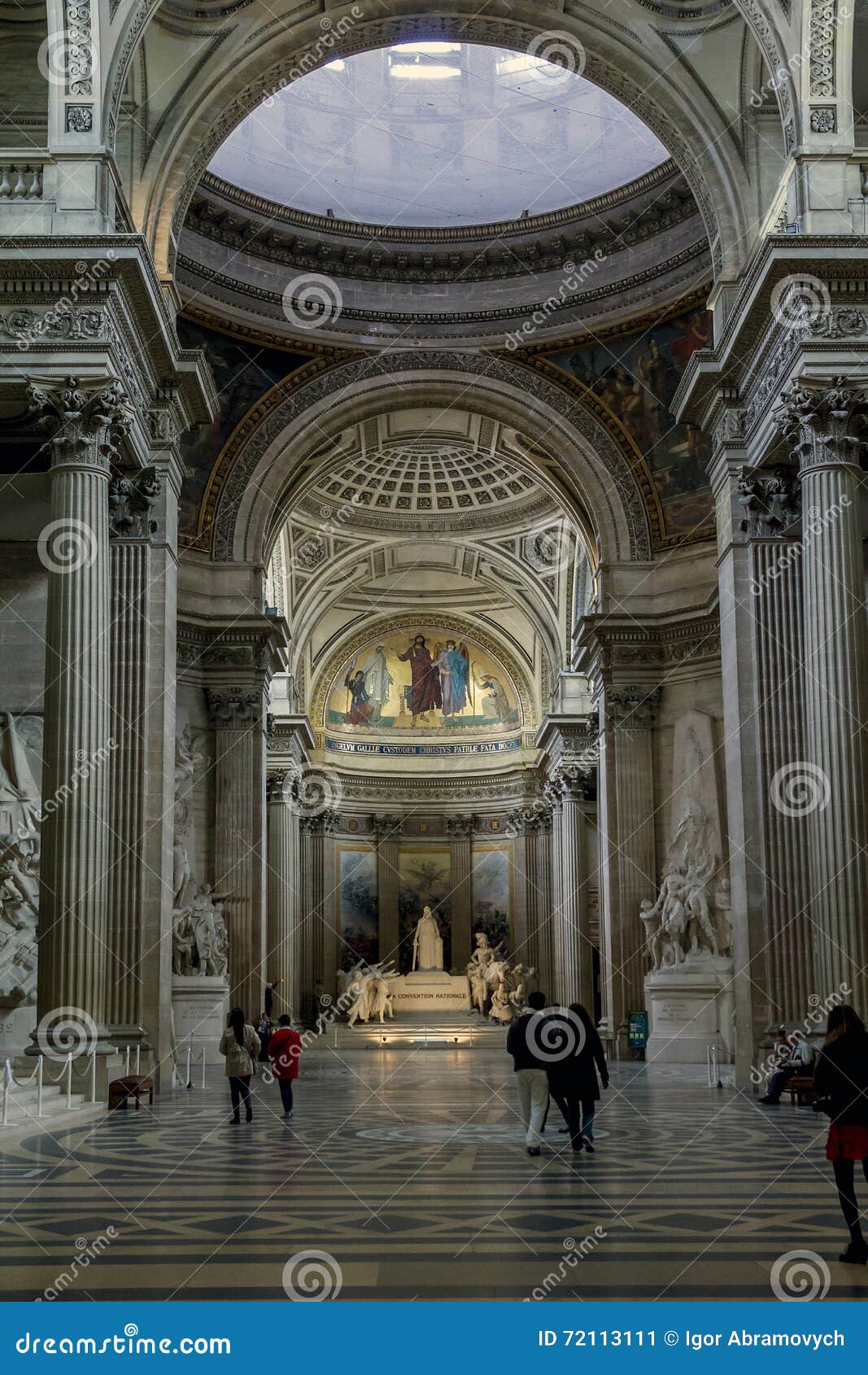 Inside the Pantheon, Paris editorial photo. Image of sublimity - 72113111