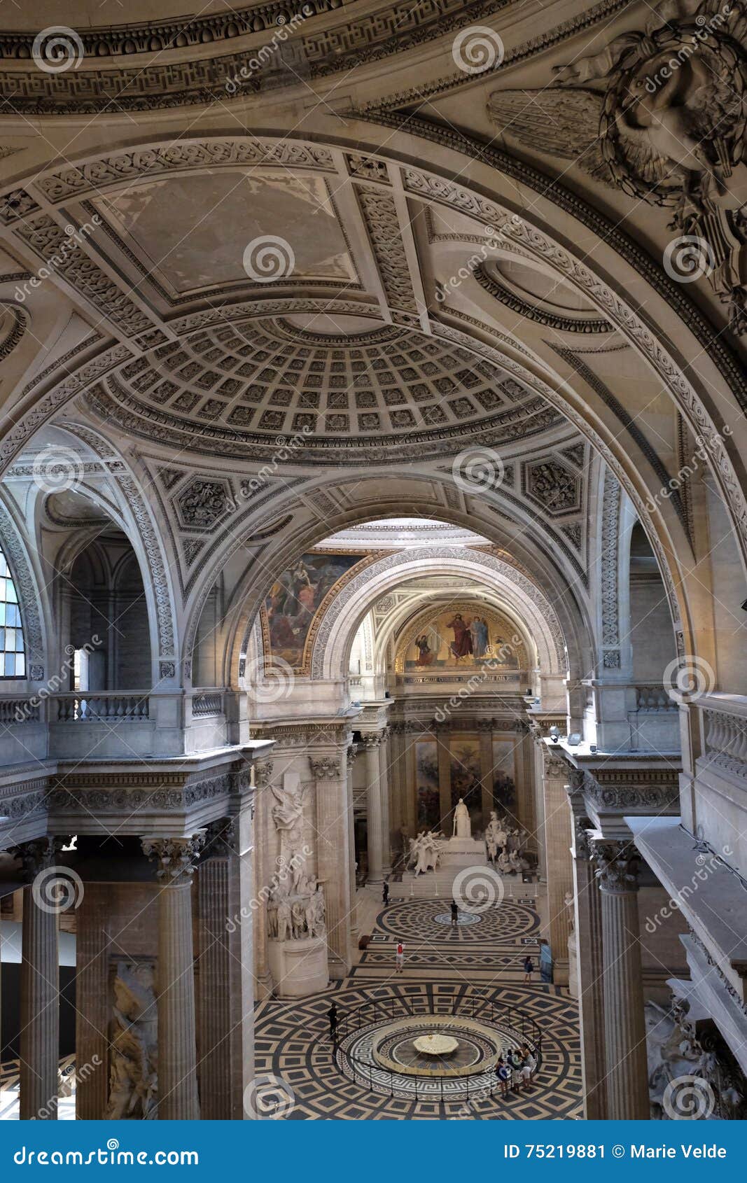 Inside Pantheon Top stock image. Image of visit, pendulum - 75219881