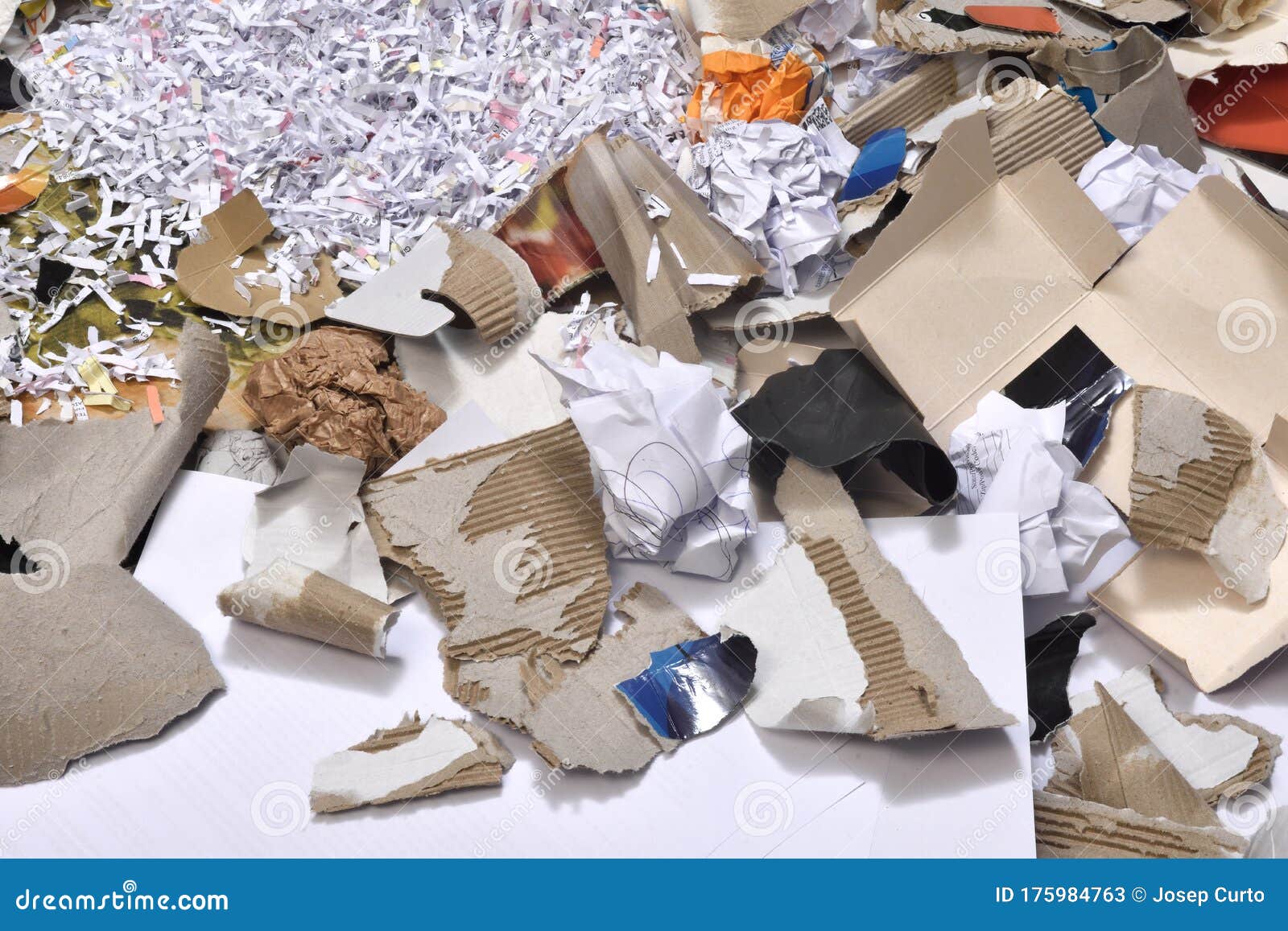 Inside of a Paper Recycling Container Stock Image - Image of material ...