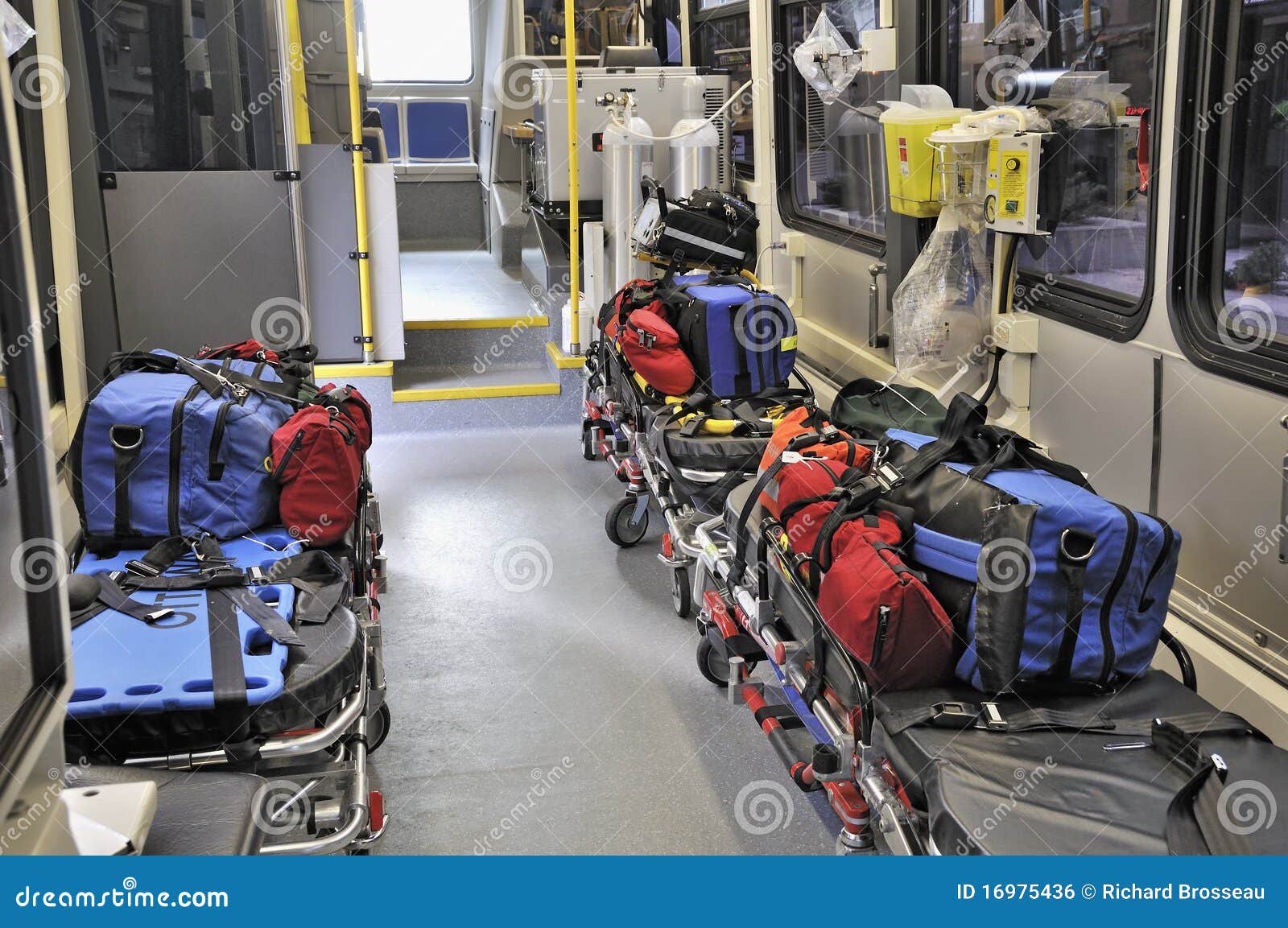 Inside a Paramedic Ambulance Stock Photo - Image of healthcare, cots ...
