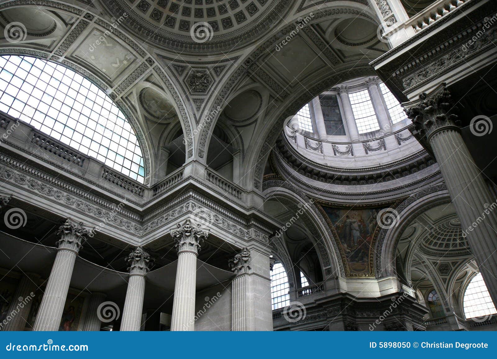 Inside the Paris Pantheon stock photo. Image of archeology - 5898050