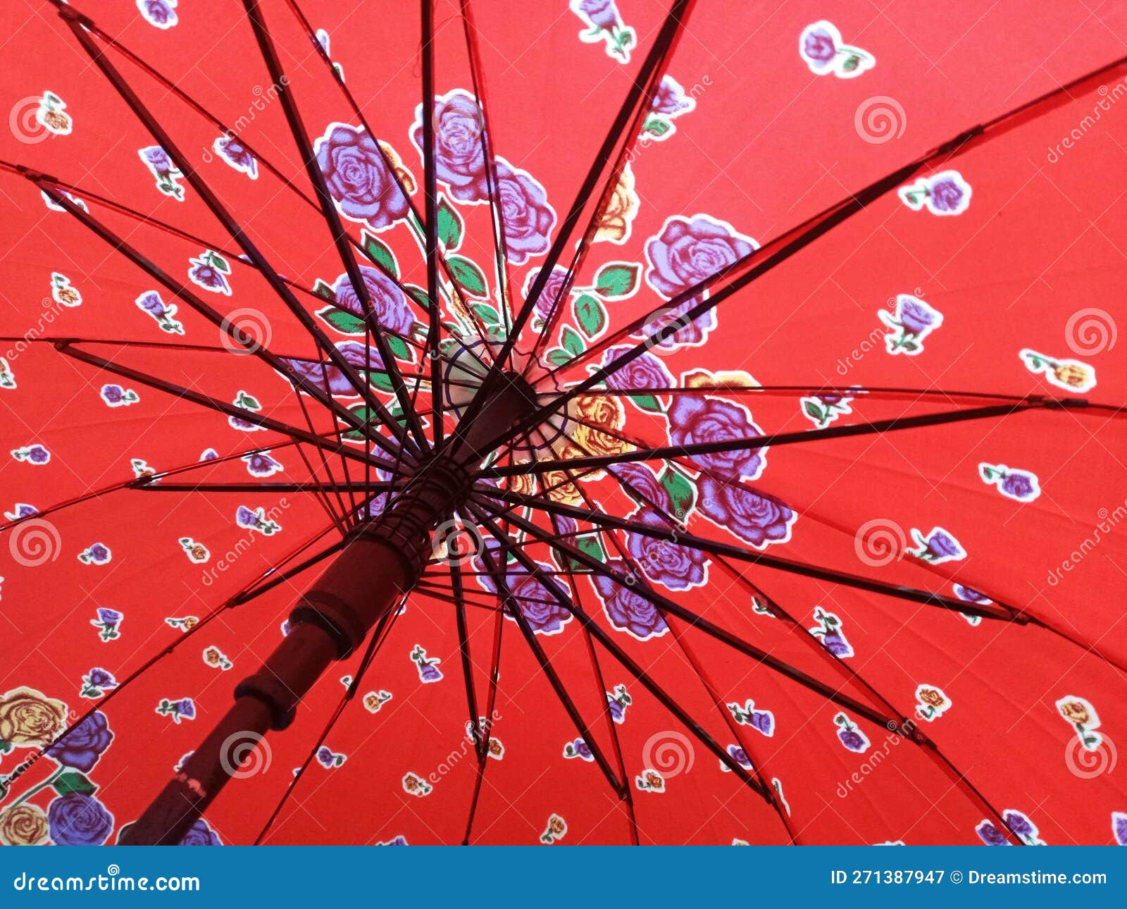 Inside Part Of Red Umbrella Royalty-Free Stock Photo | CartoonDealer ...