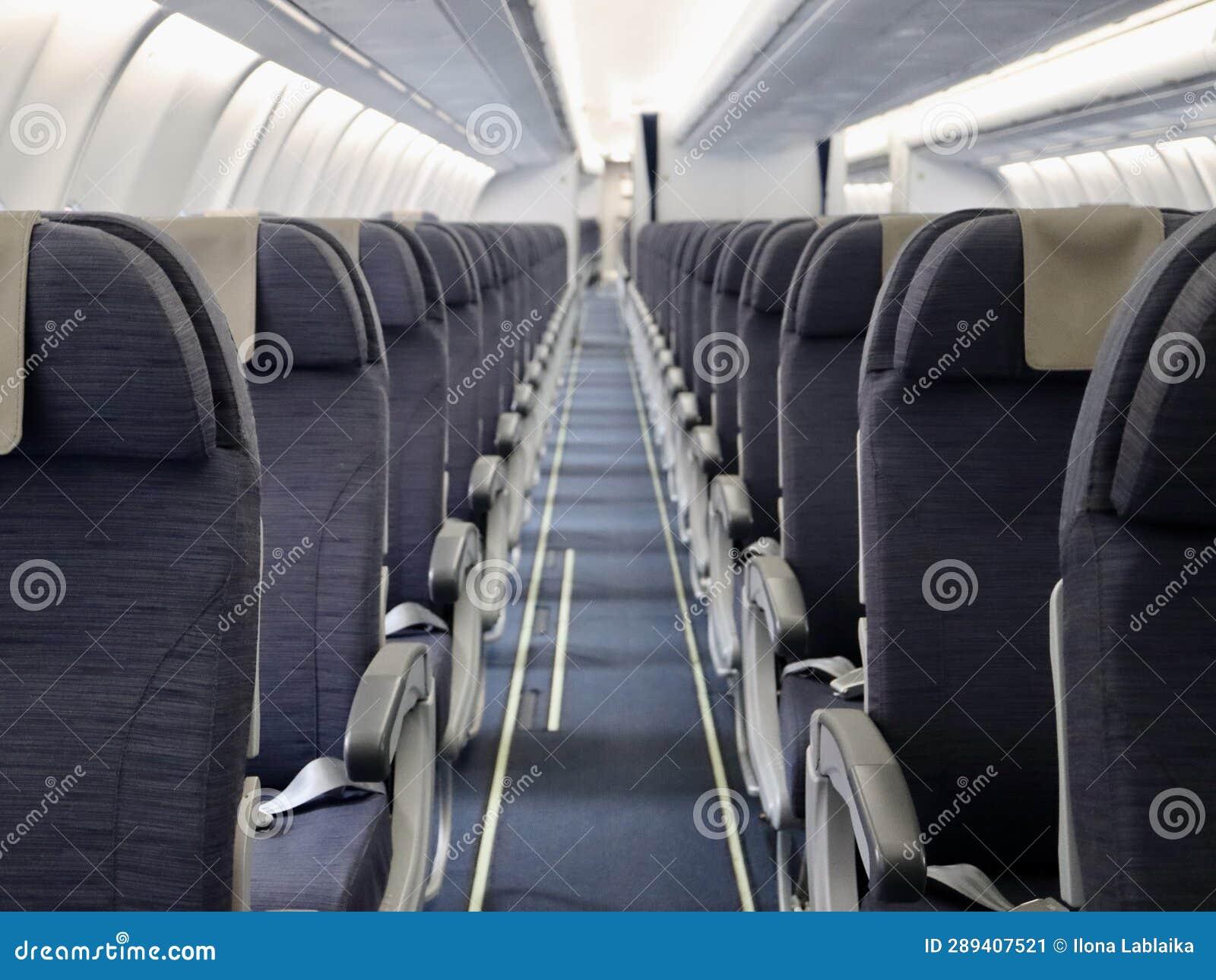 Inside The Passenger Plane Inside The Cabin In Black And White Stock ...