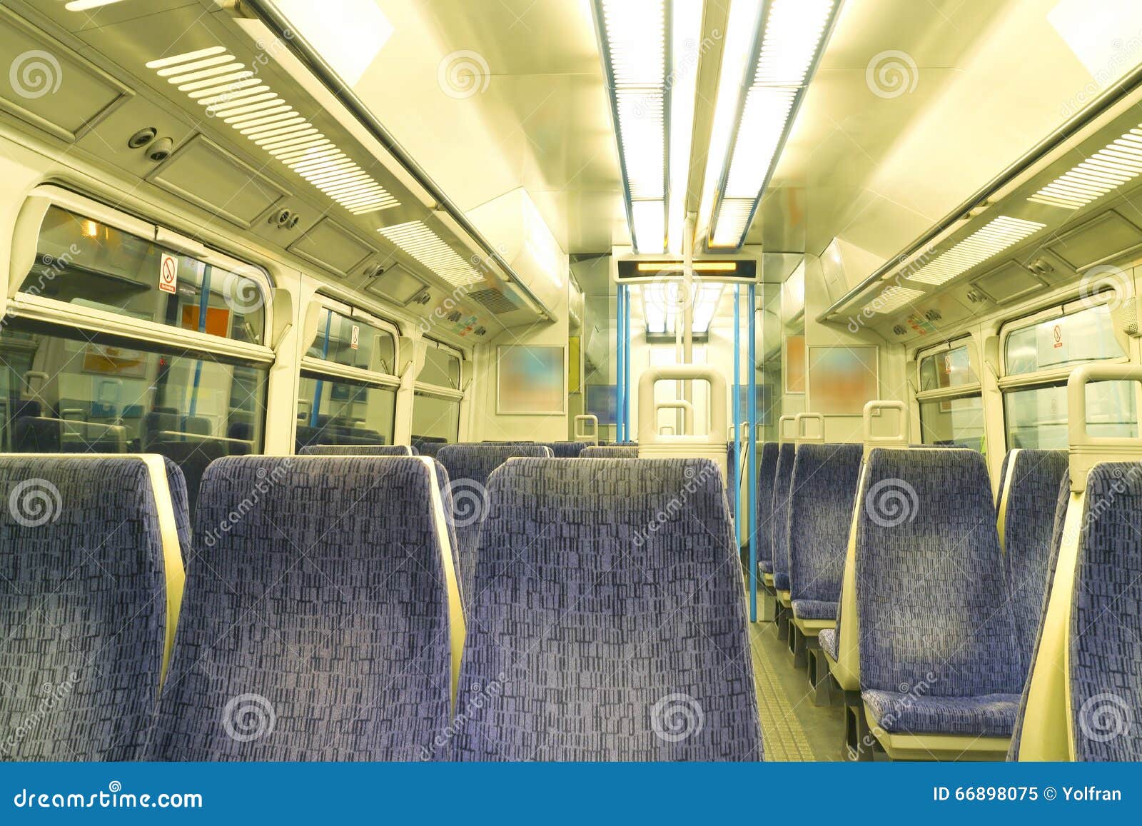 Inside of Passenger Commuter Train Stock Image - Image of train, travel ...