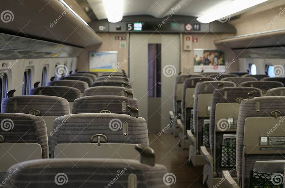 Inside the Passenger Compartment of a High-speed Train. Stock Photo ...