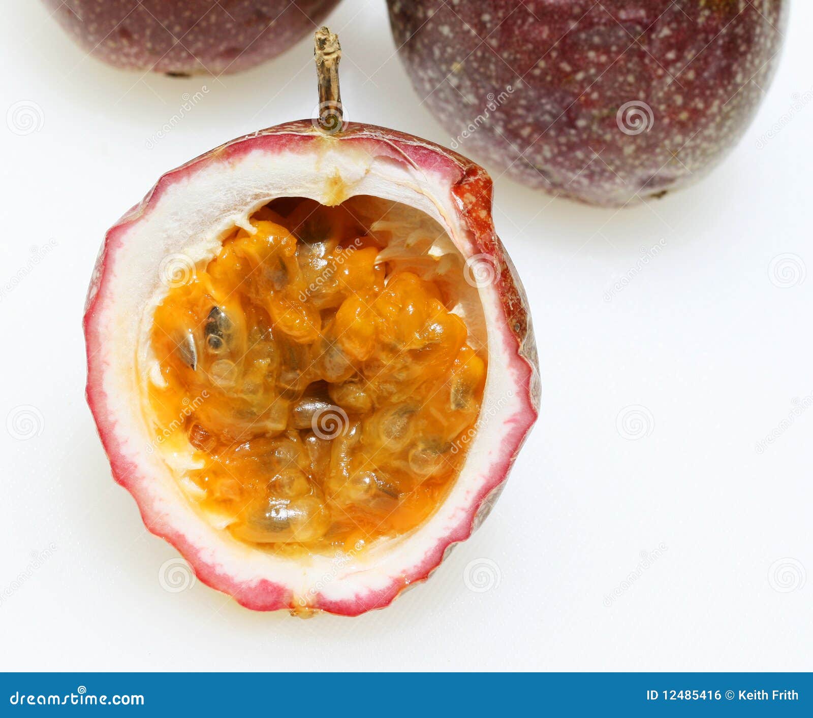 Inside he passionfruit stock photo. Image of yellow, fruit - 12485416