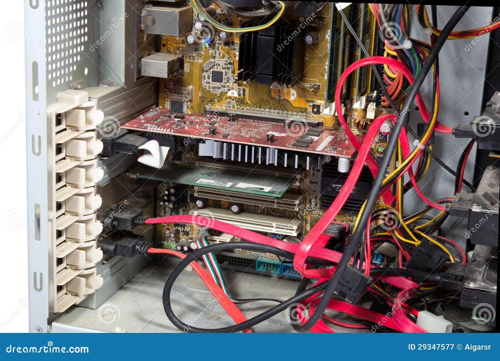 Inside PC stock image. Image of cable, inside, case, repair - 29347577