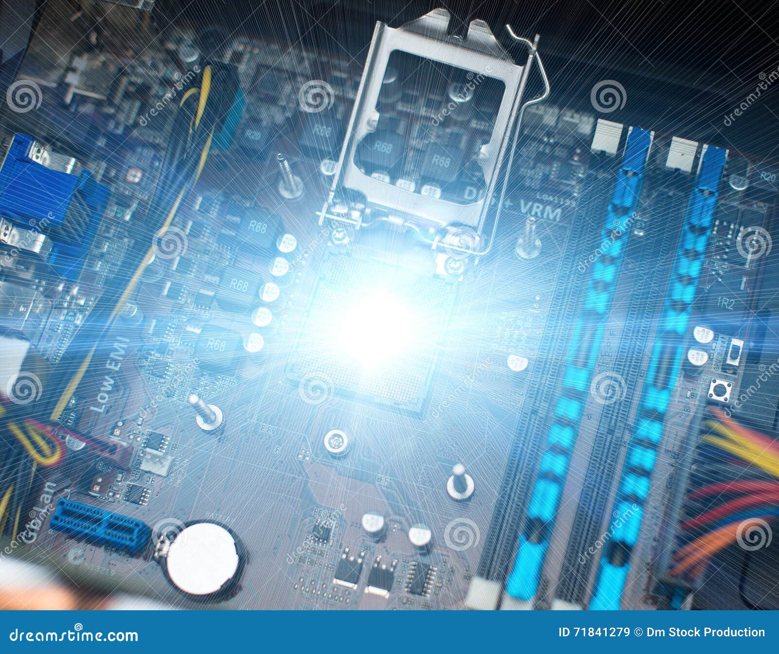 Inside of pc. stock image. Image of component, closeup - 71841279