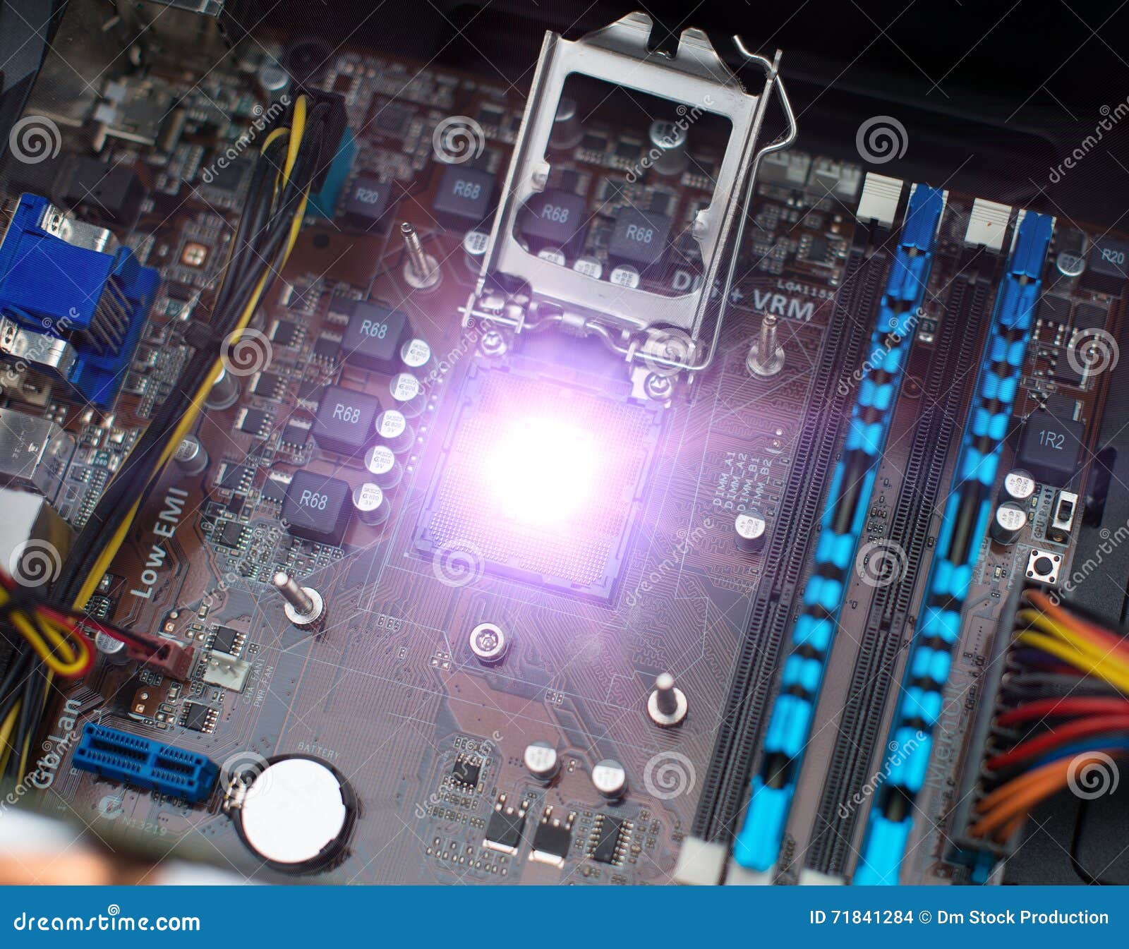 Inside of pc. stock photo. Image of computing, equipment - 71841284