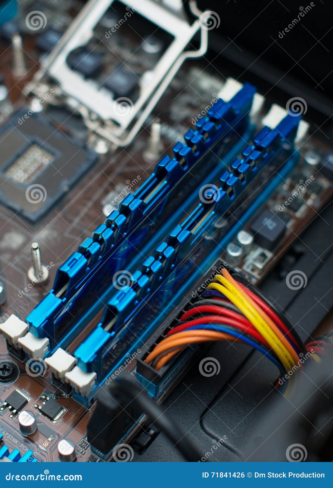 Inside of pc. stock photo. Image of digital, detail, microelectronics ...