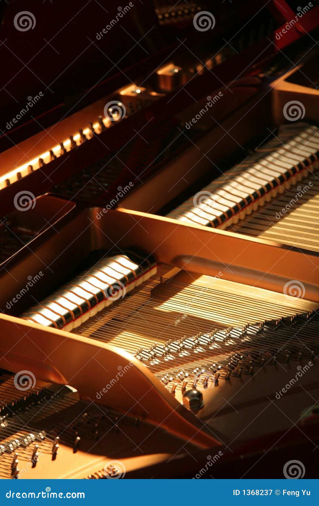 Inside piano stock image. Image of notes, wood, metal - 1368237