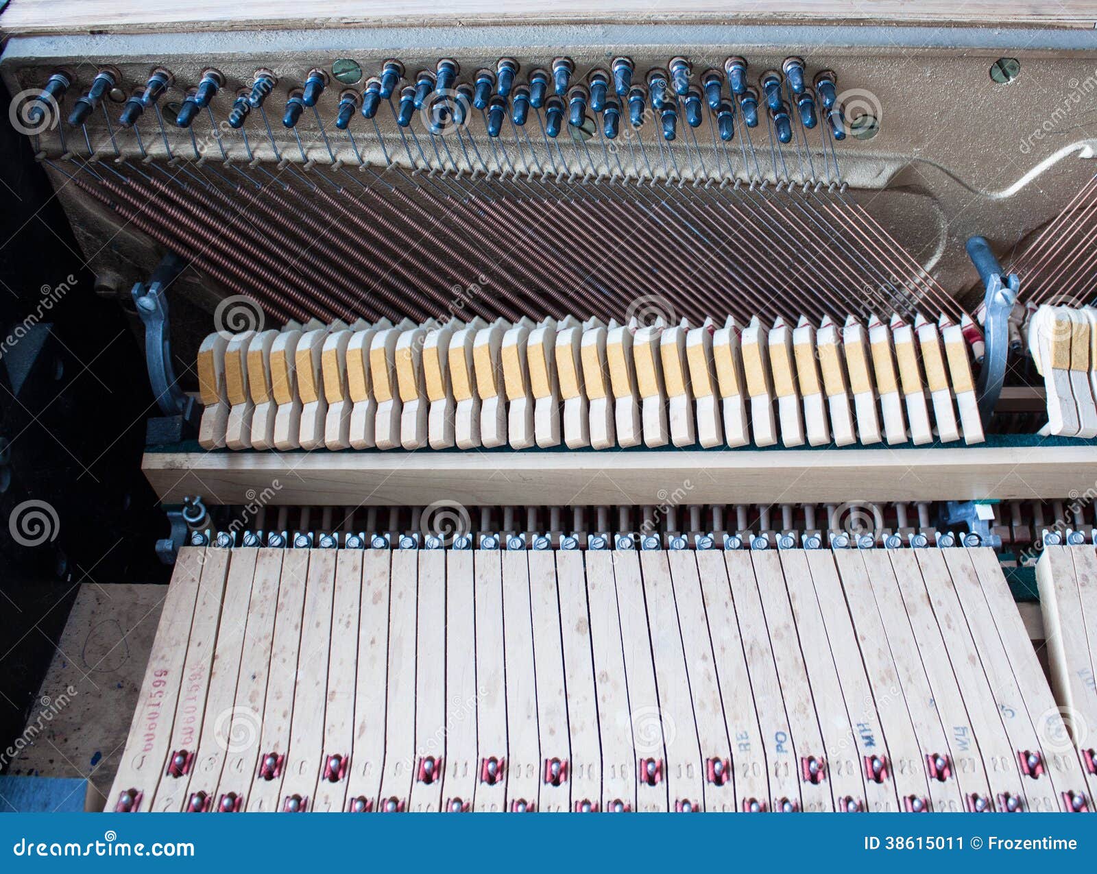Inside of a piano stock image. Image of musical, structure - 38615011