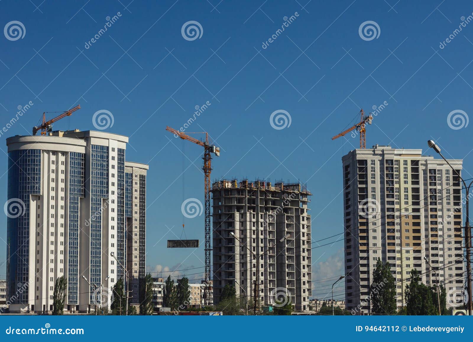 Inside Place for Many Tall Buildings Under Construction Stock Photo ...