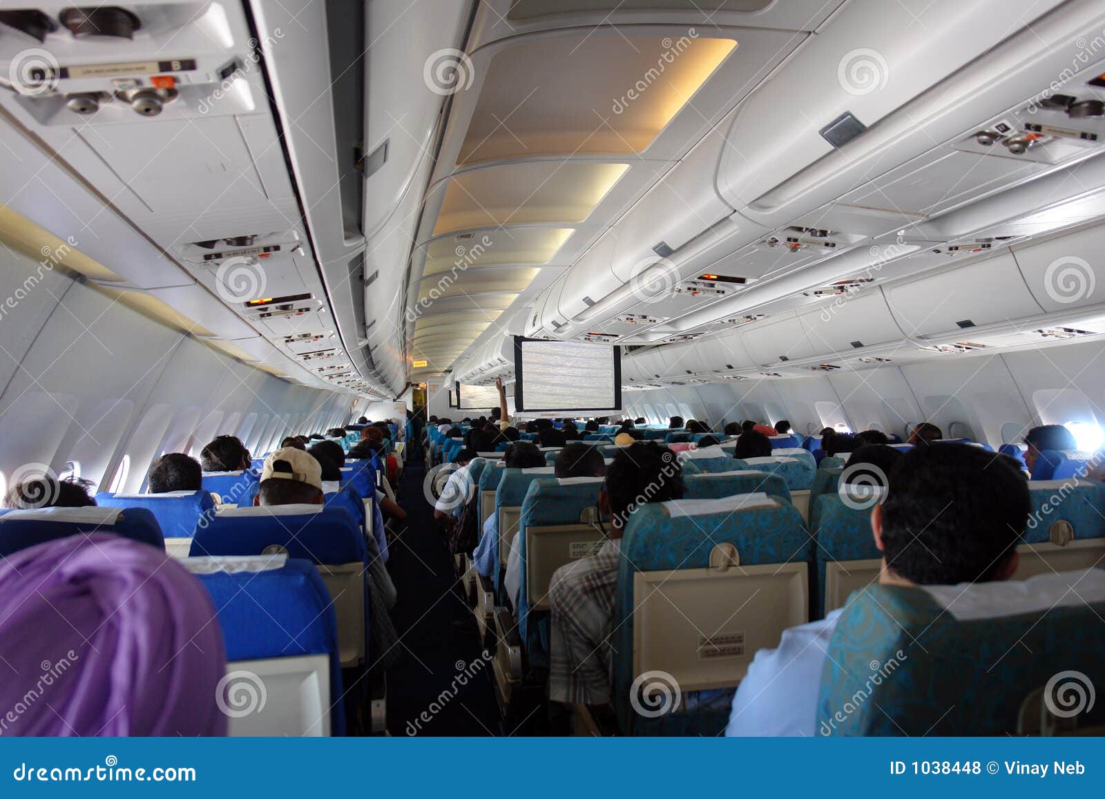 Inside plane stock photo. Image of seats, decor, interior - 1038448