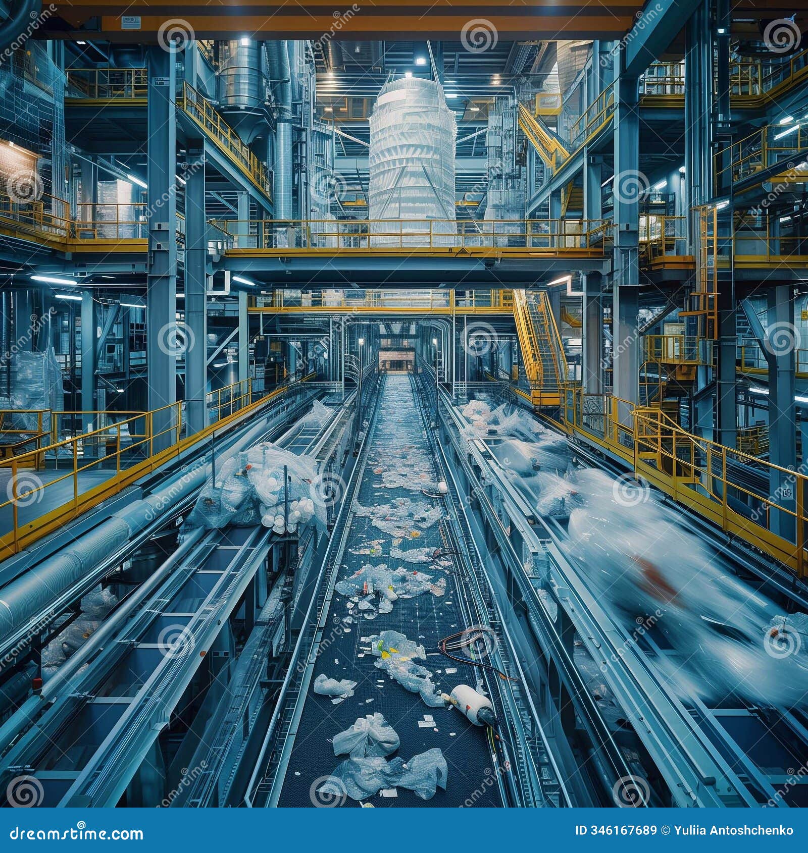 Inside a Plastic Processing Plant, Machinery Sorts and Processes Waste ...