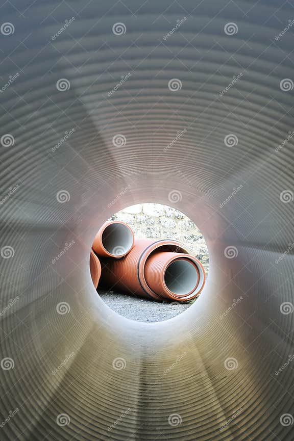 Inside of plumbing tube stock photo. Image of construction - 9923812