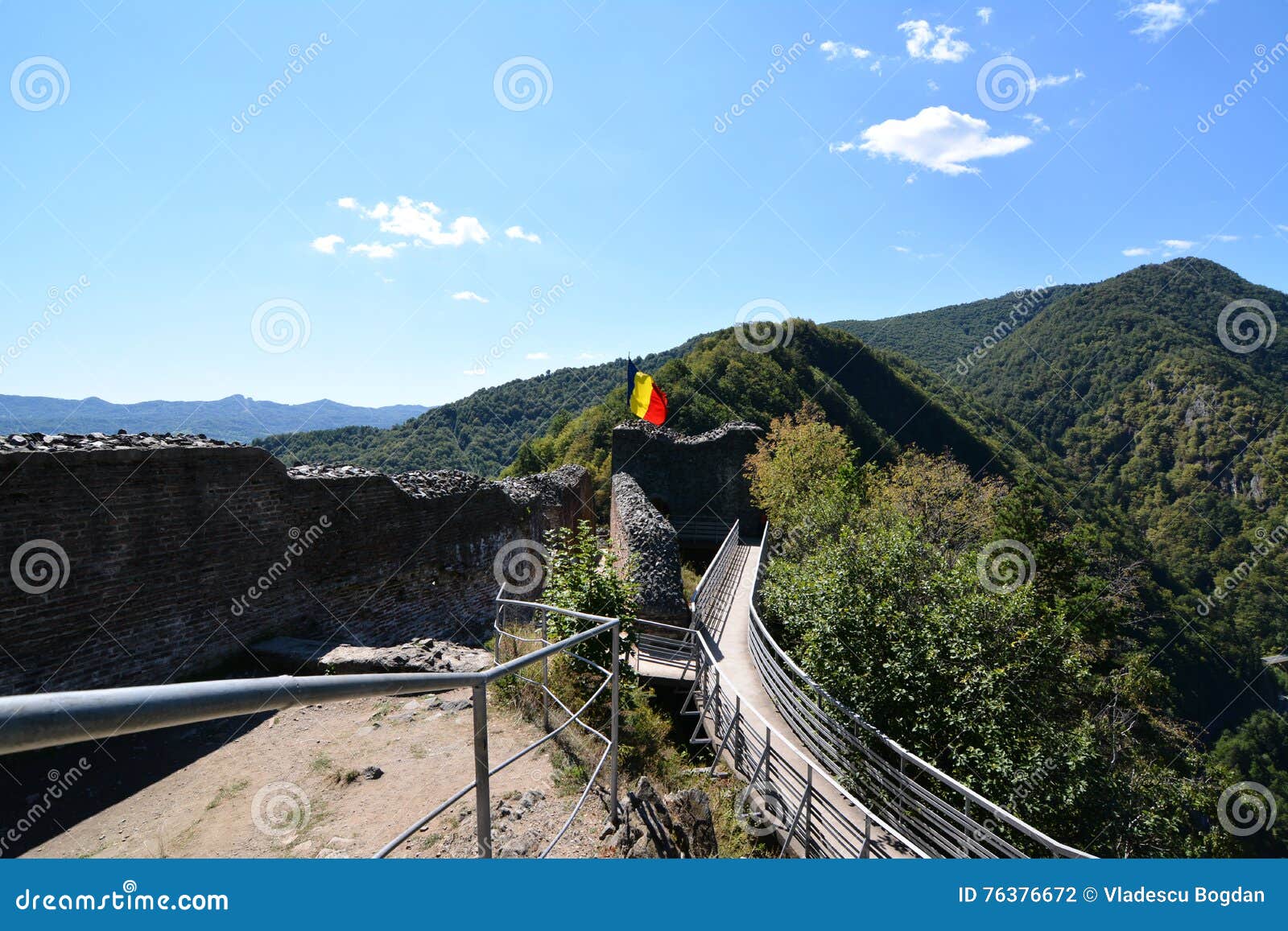 Inside Poenari fortress stock photo. Image of romania - 76376672