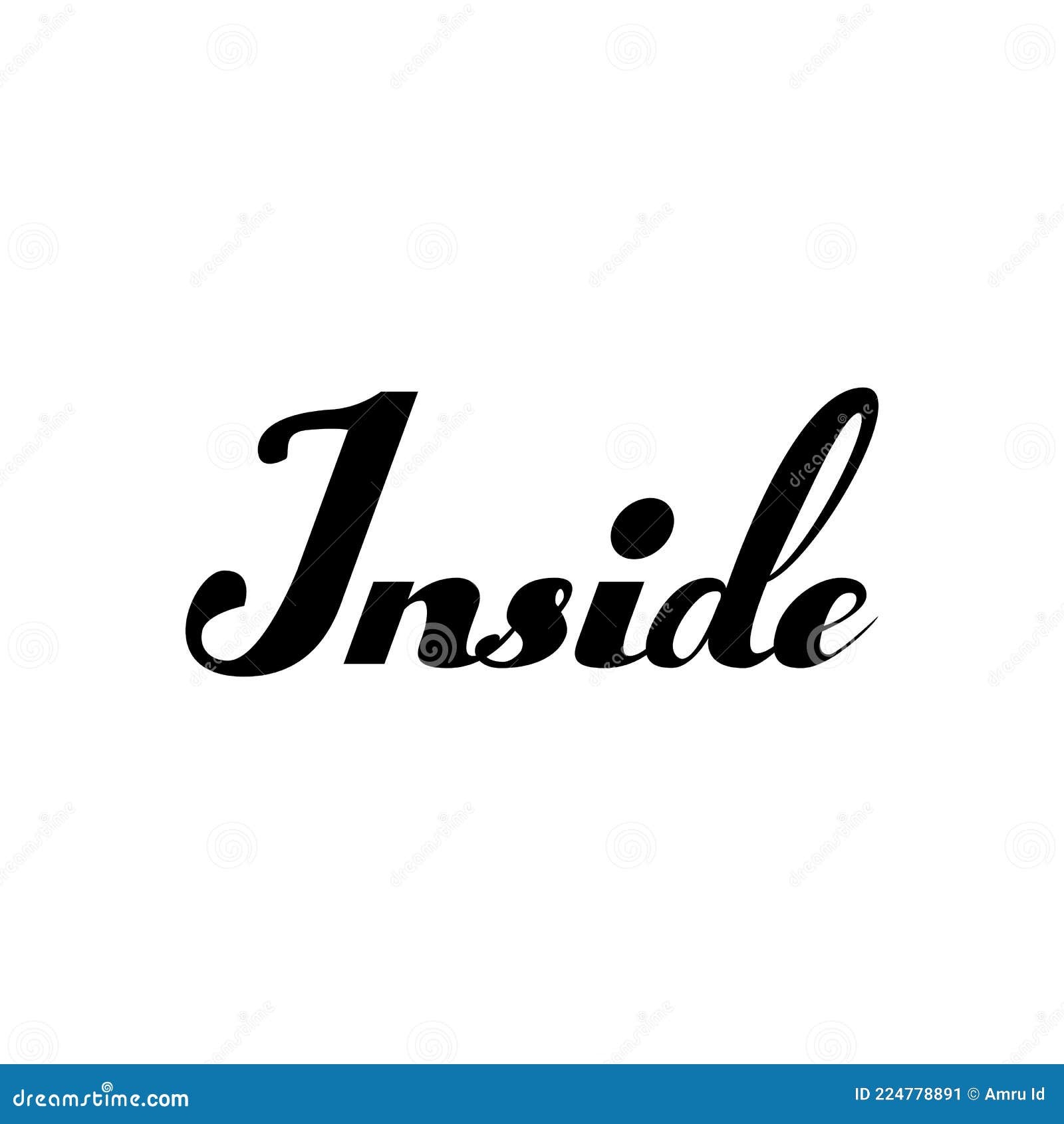 Inside Poster Logo Calligraphy Lettering Typograph Stock Vector ...