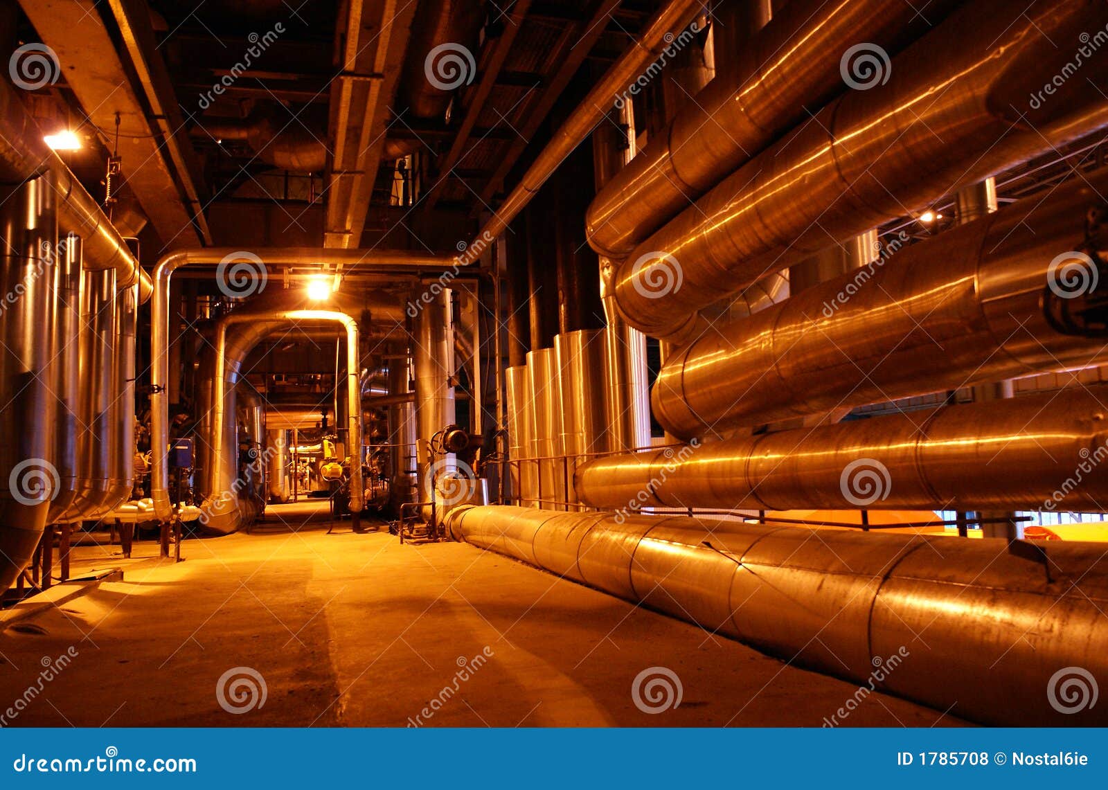 Inside of power plant stock photo. Image of district, industrialized ...