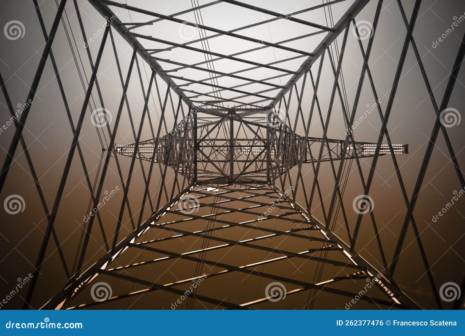 Inside of a Power Pylon - Concept Image Stock Photo - Image of clear ...