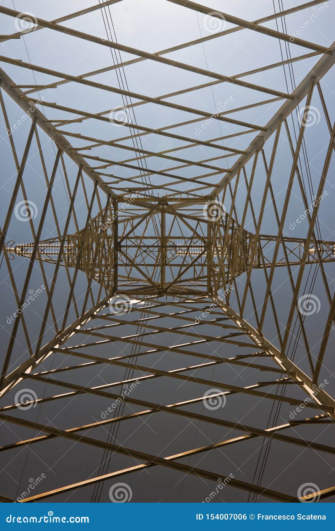 Inside of a Power Pylon - Concept Image Stock Photo - Image of sign ...