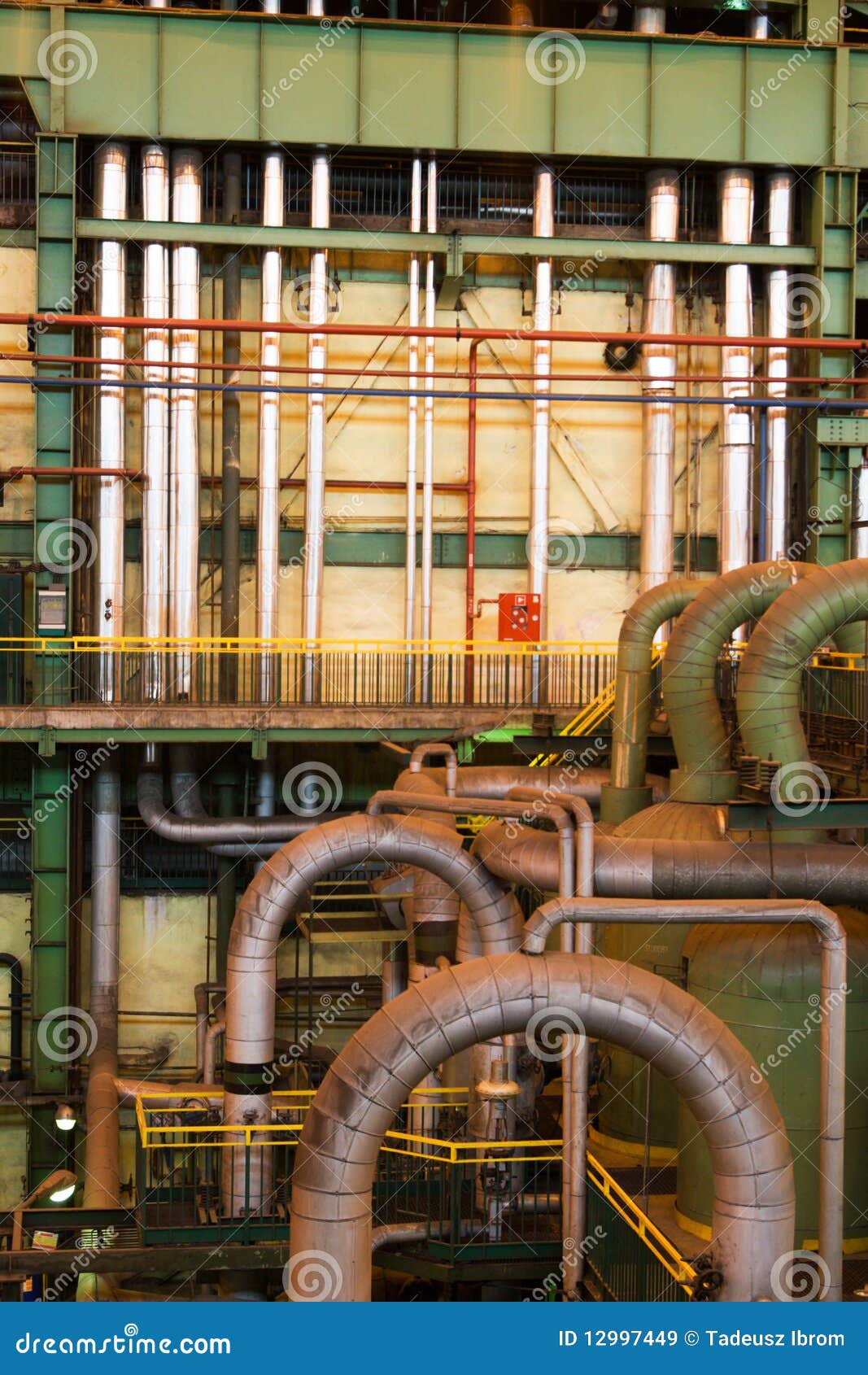 Inside powerplant stock image. Image of pipe, metal, generating - 12997449