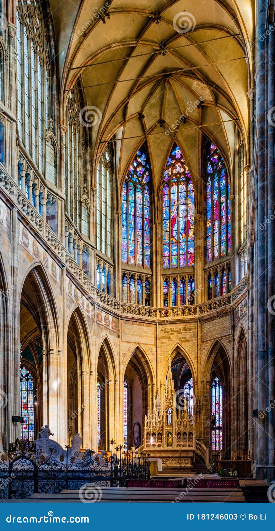 Inside of the Prague Castle Stock Image - Image of stained, czech ...
