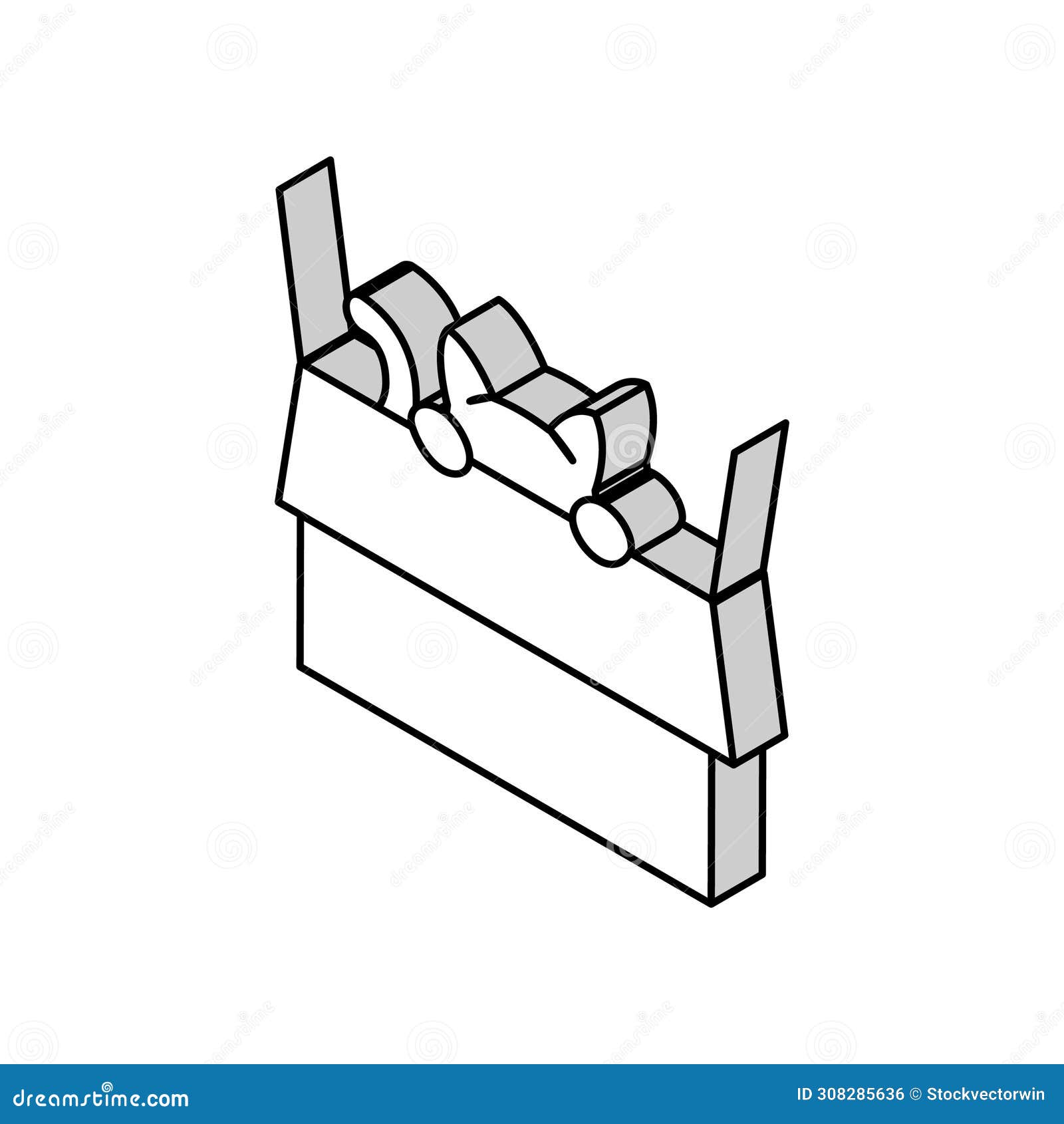 Inside Preposition English Isometric Icon Vector Illustration Stock ...