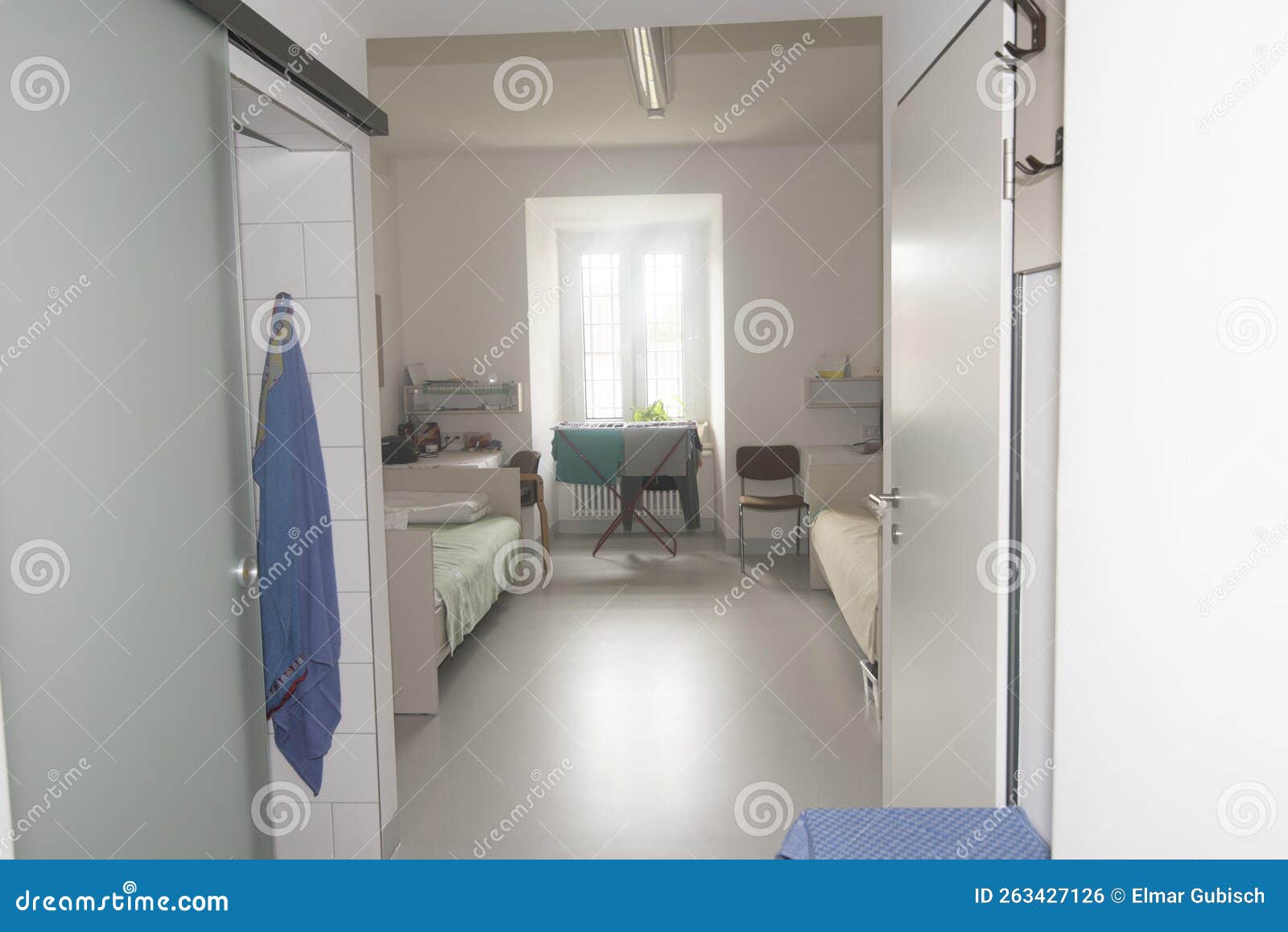 Inside a Prison Cell or Jail Cell Stock Photo - Image of judicial ...