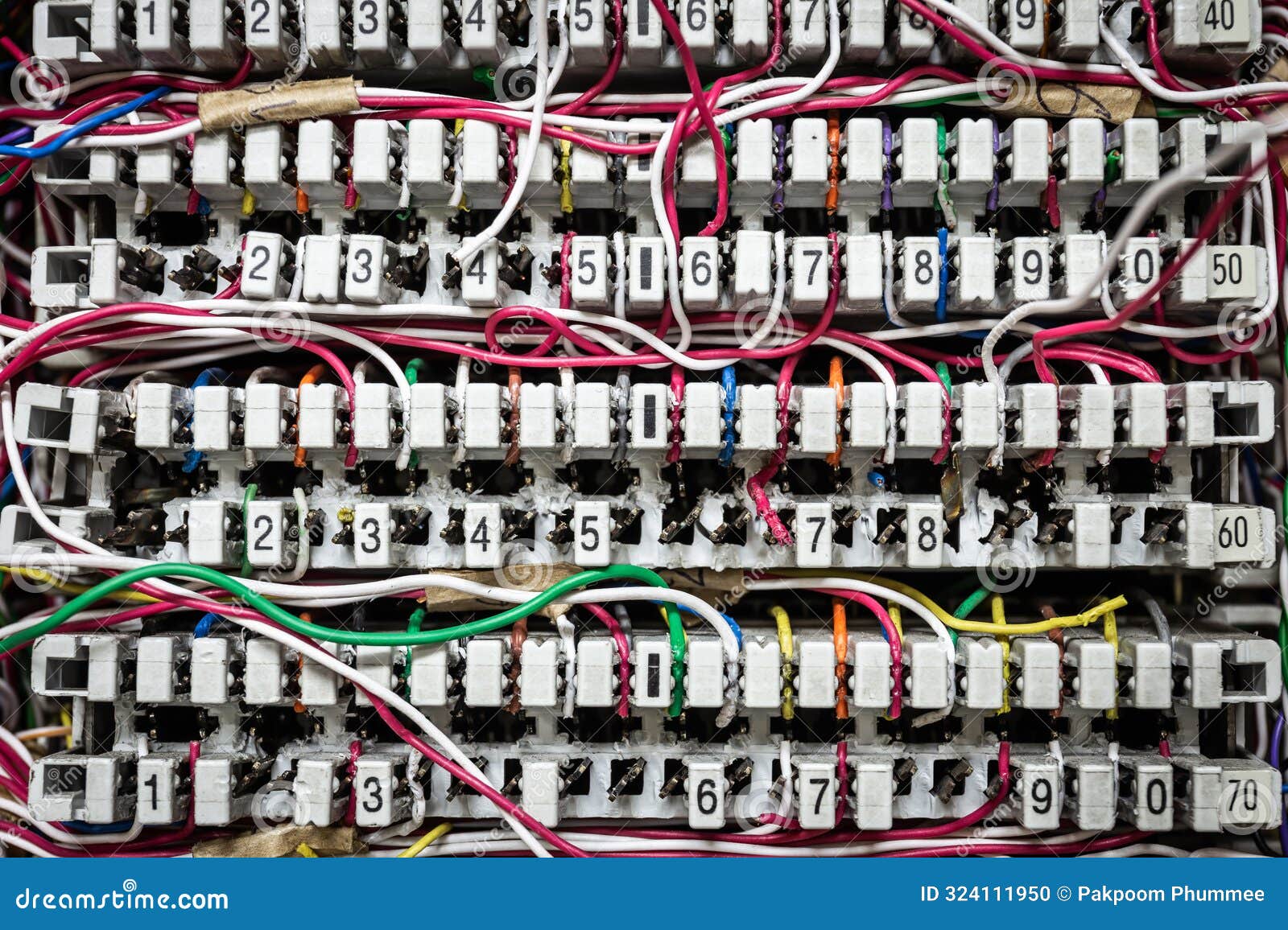 Inside Private Automatic Branch Exchange Telephone PABX System is Old ...