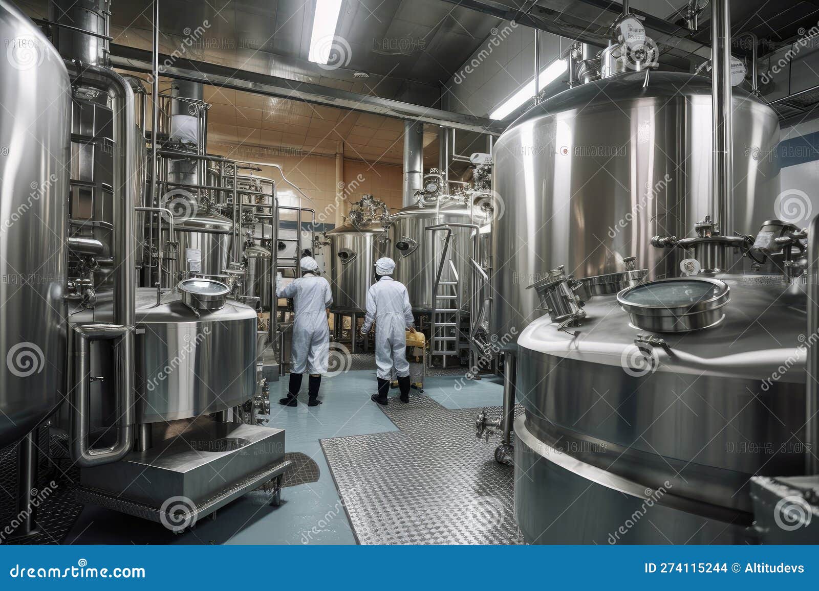 Inside a Processing Plant, with Workers Carrying Out Various Extraction ...