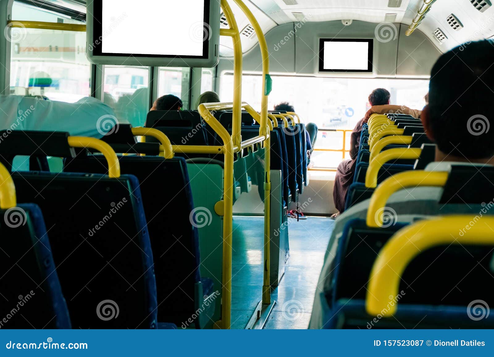 Inside of a public bus editorial photography. Image of mobility - 157523087