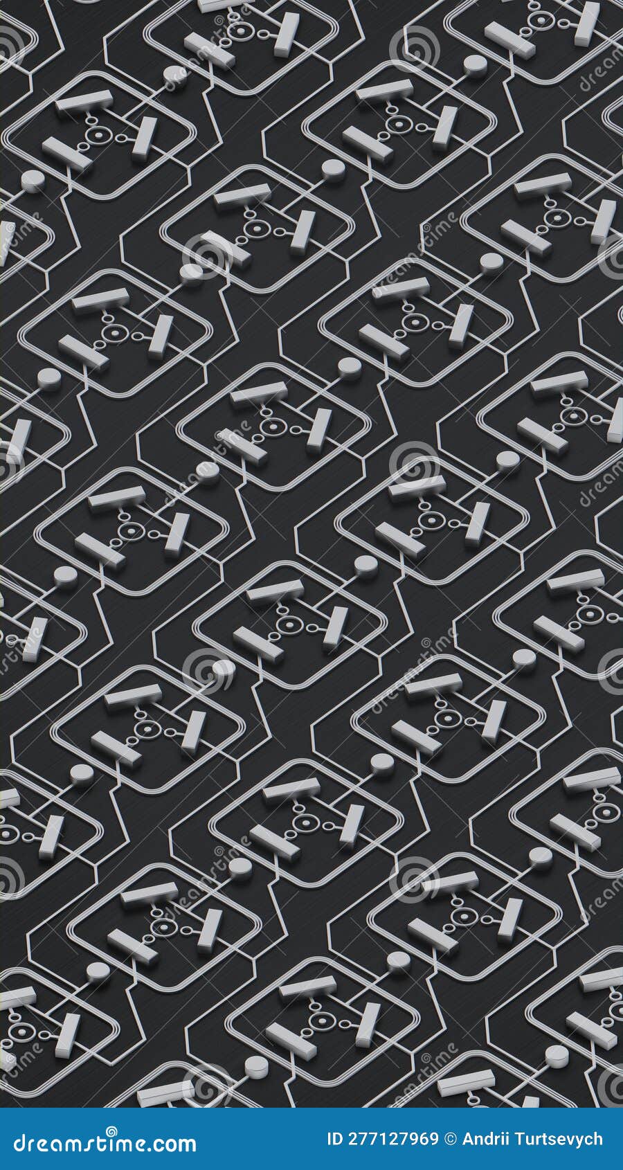 Inside Quantum Computer PCB, Macro, 3D Rendering, 16:9, Portrait ...