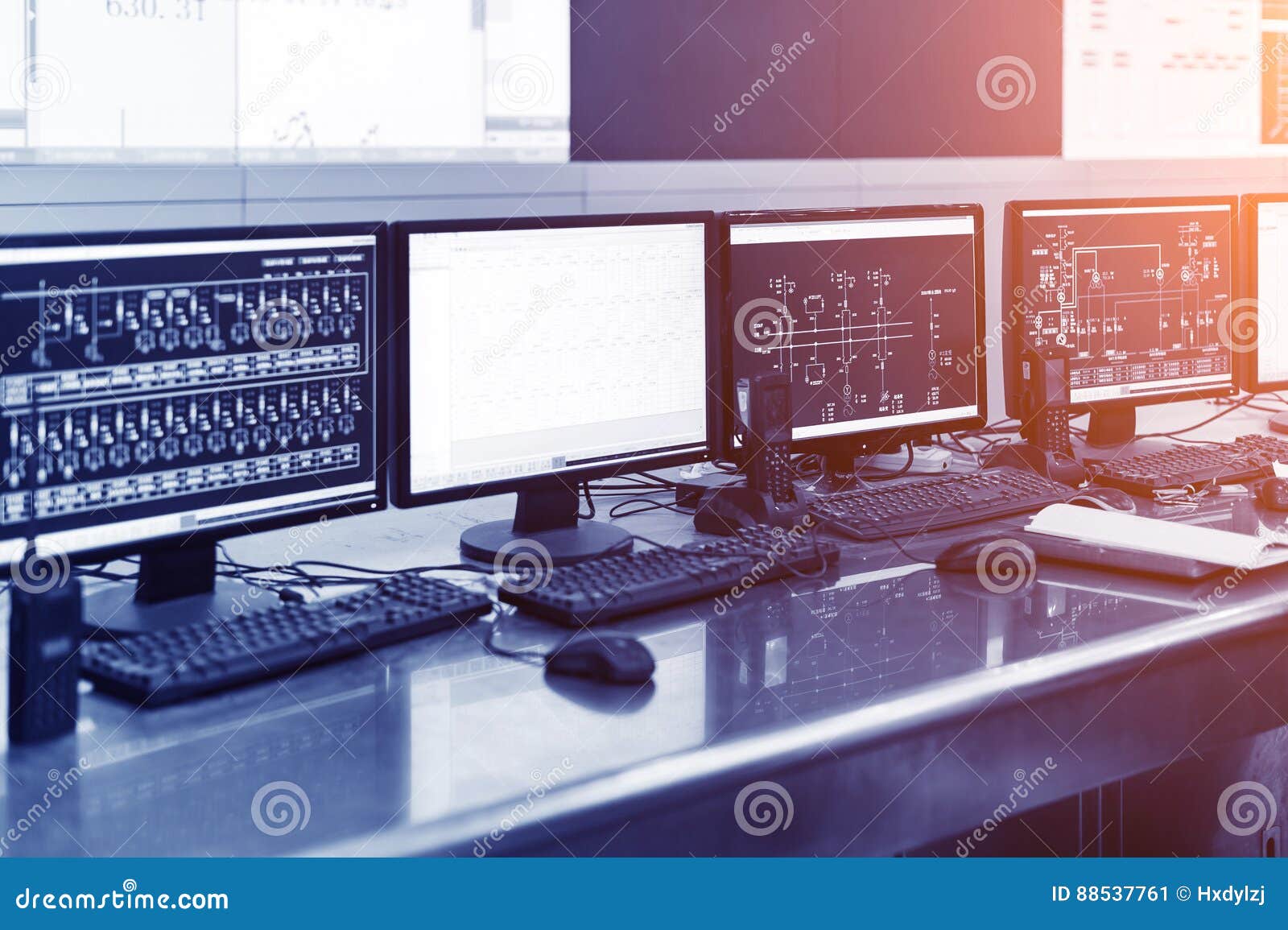 Inside the Railway Control Room Stock Image - Image of cool, data: 88537761