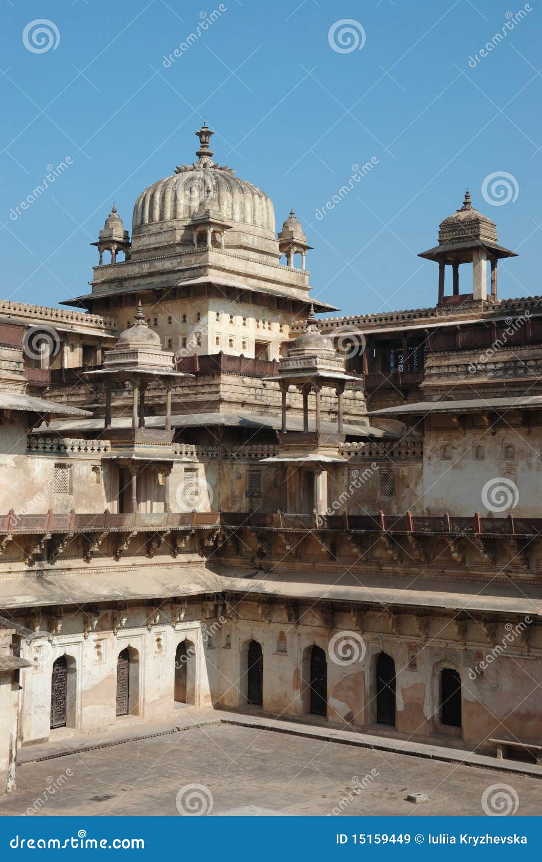 Inside Raj Mahal Palace at Orcha,India Stock Image - Image of ...
