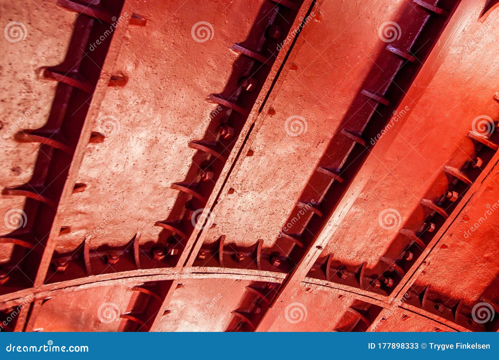The Inside of a Red Cast Iron Lighthouse Stock Image - Image of light ...