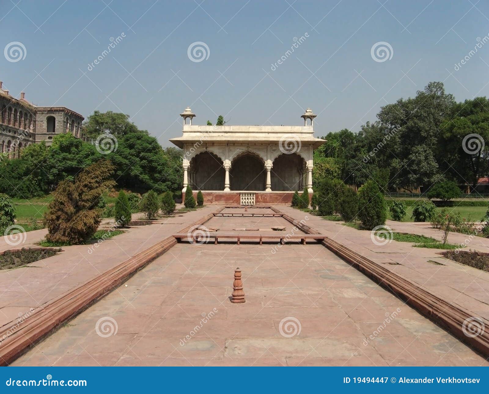 Inside Red Fort stock image. Image of white, sandstone - 19494447