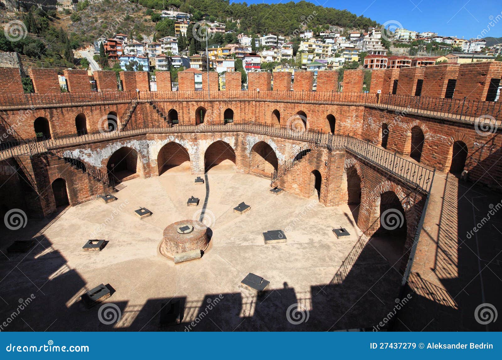 Inside Red Tower of City Alanya, Turkey Stock Image - Image of city ...