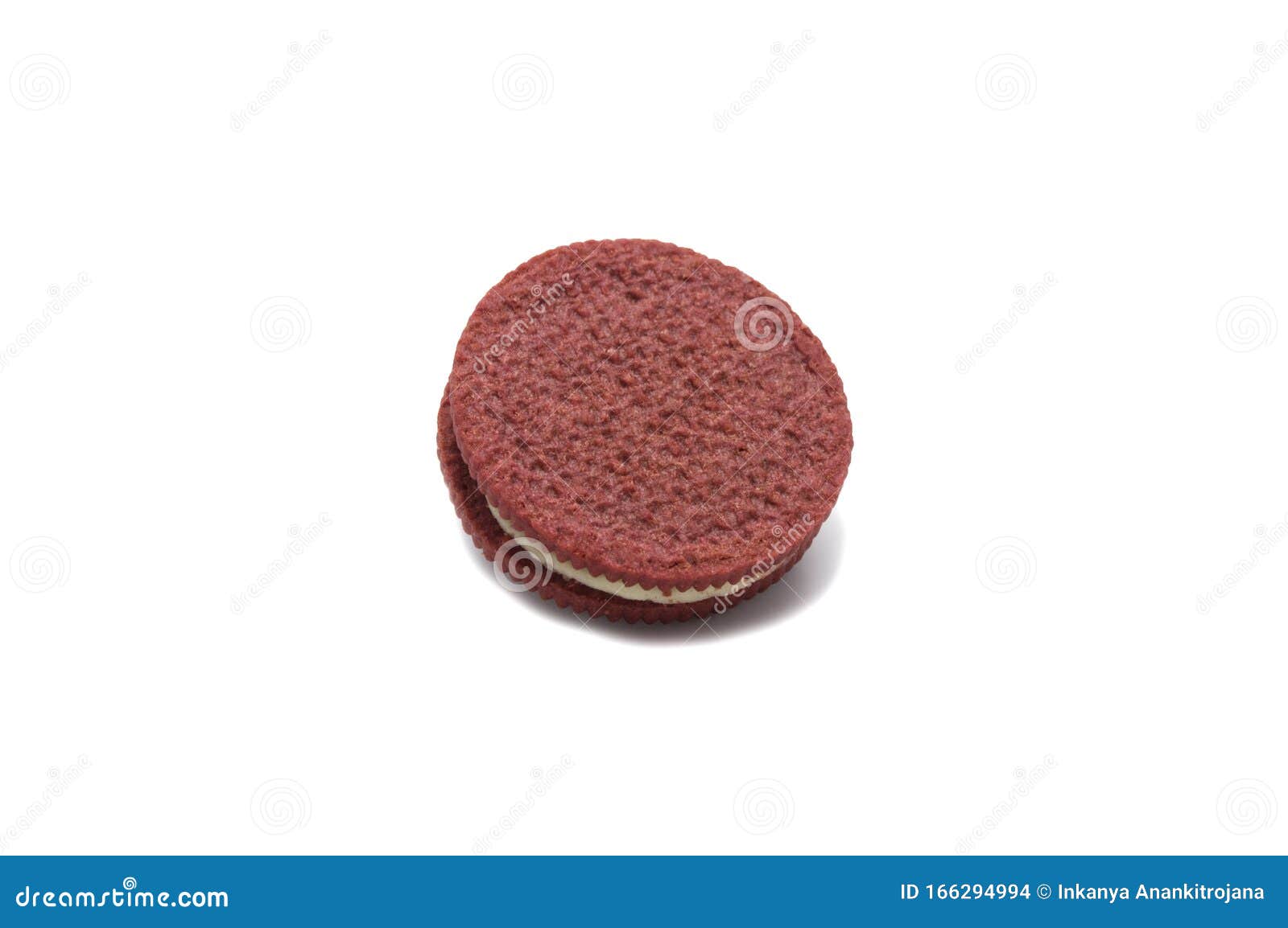 Inside of Red Velvet Sandwich Cookie with Cheesecake Flavored Cream ...